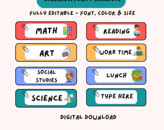 Editable Daily Schedule Cards Neutral Boho Classroom Decor Boho ...