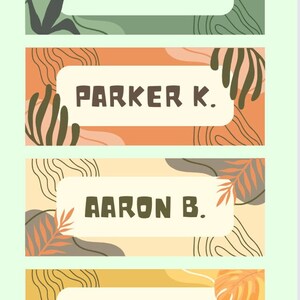 Boho Student Desk Plates | Customizable Name Tags for Classroom Use - Etsy