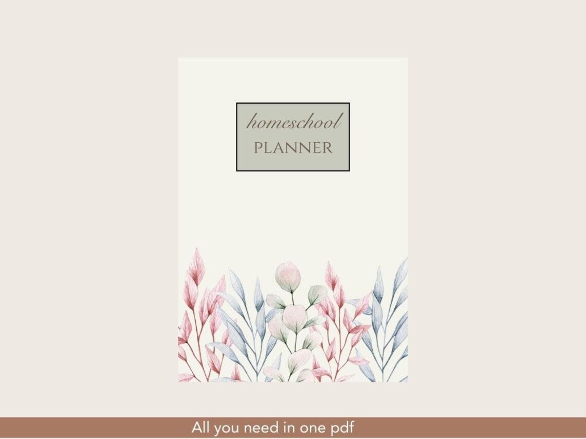 Printable Vintage Planner Cover Homeschool Cover Academic - Etsy