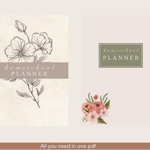 Printable Vintage Planner Cover Homeschool Cover Academic - Etsy