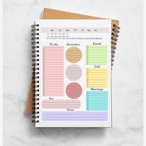 Office Work Planner and Organizer, Work to Do Checklist, Custom ...