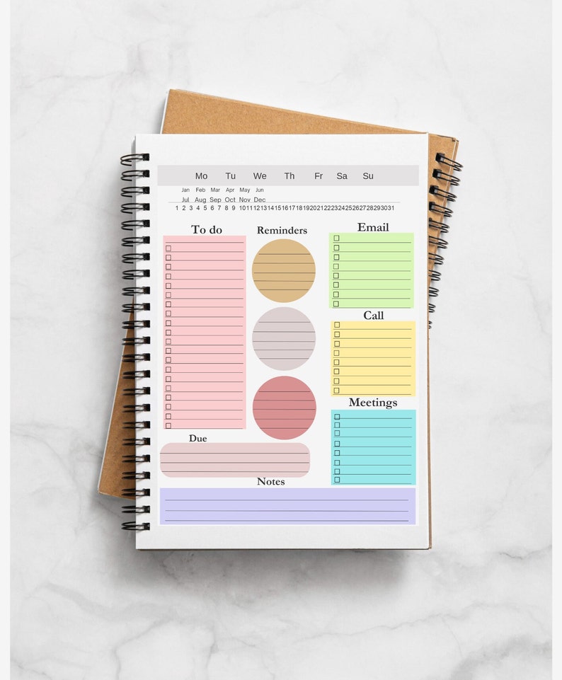 Office Work Planner and Organizer, Work to Do Checklist, Custom ...