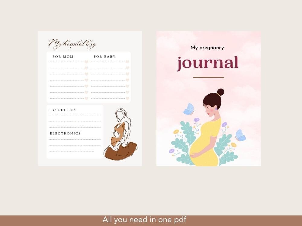 Pregnancy Journal Printable , Pregnancy Planner , Pregnancy Diary ...