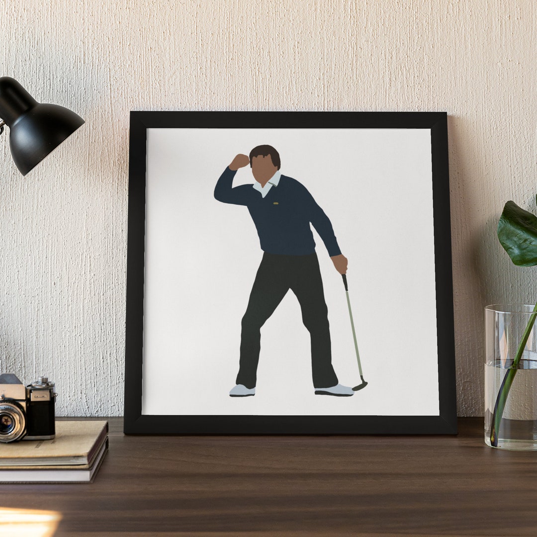 Seve Ballesteros, Golf, Golf Poster, Minimalistic Art, Gift, Hobby ...