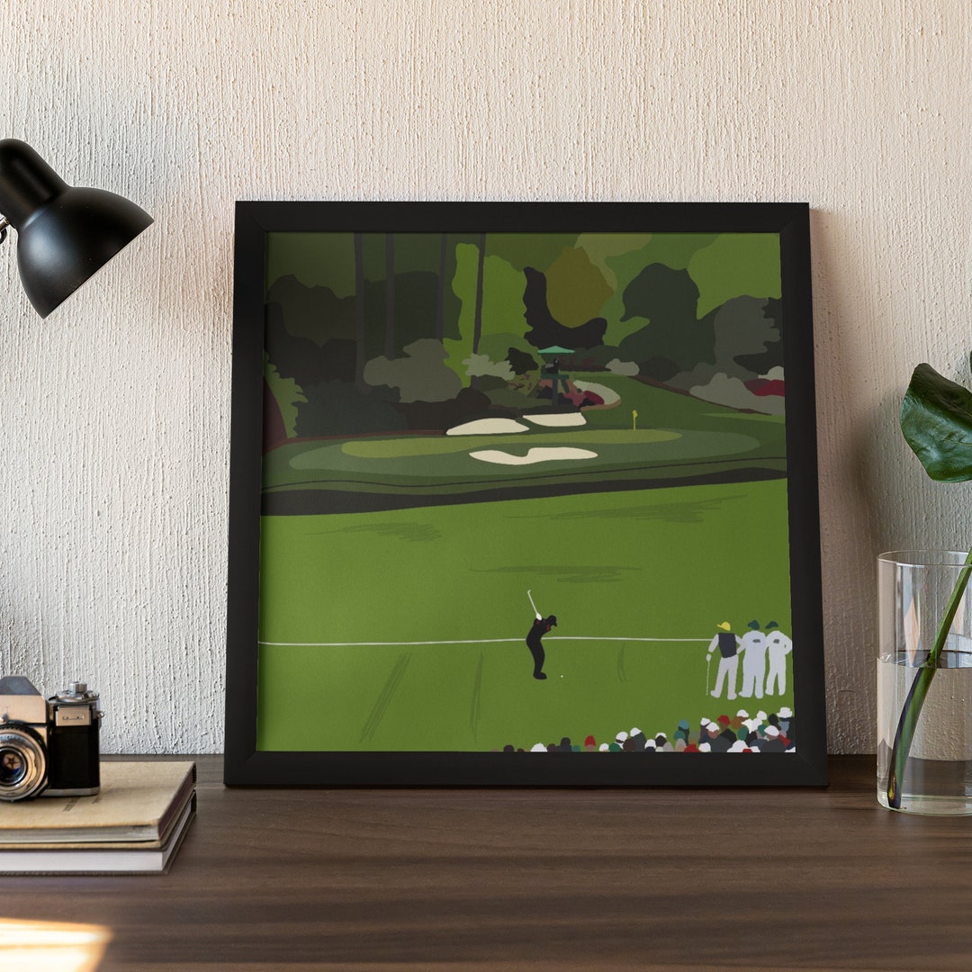 Golden Bell, Masters, Amen Corner, Golf, Golf Poster, Minimalistic Art ...