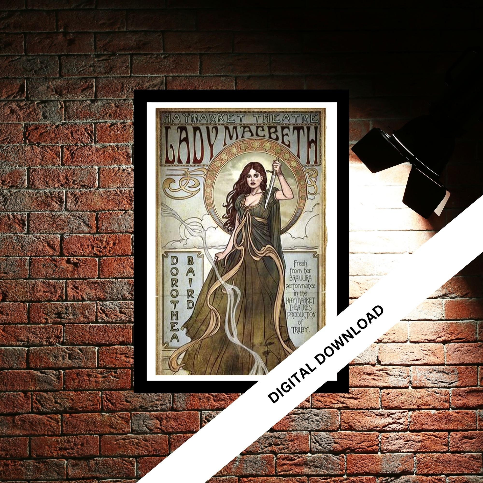 Lady Macbeth Vintage Theatre Poster Print: Musical Wall Art (digital ...