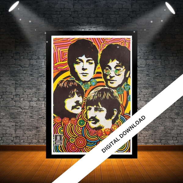The Beatles Vintage Poster - Etsy