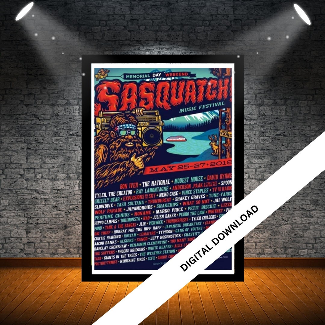 Retro Music Poster, Sasquatch Music Festival Vintage Music Posters ...