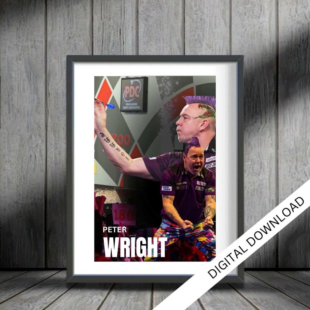 Darts, Sports Poster, Dart Poster Prints, Peter Wright, Man Cave, Game ...
