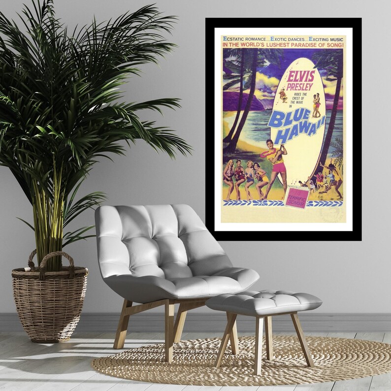 Elvis Presley Blue Hawaii | Movie Poster | Digital Download | Instant ...