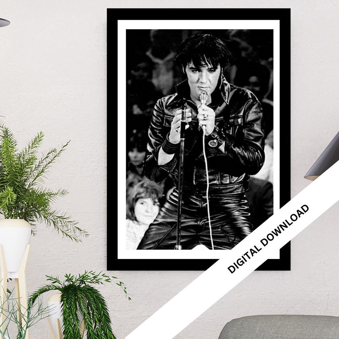 Vintage Movie Poster, Elvis Presley in Leather Movie Poster | Digital ...