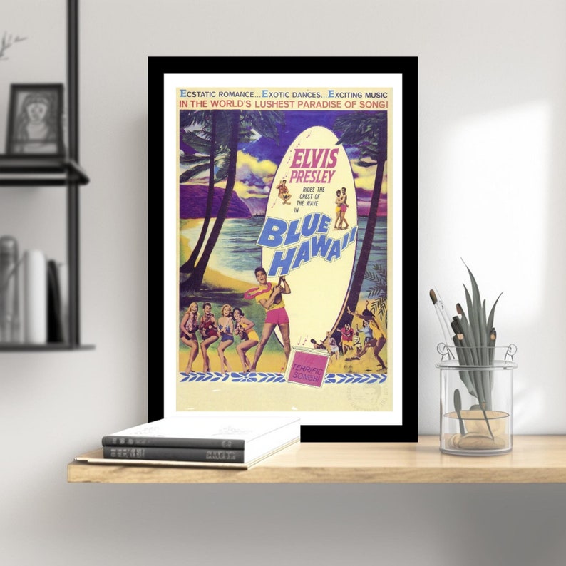 Elvis Presley Blue Hawaii | Movie Poster | Digital Download | Instant ...