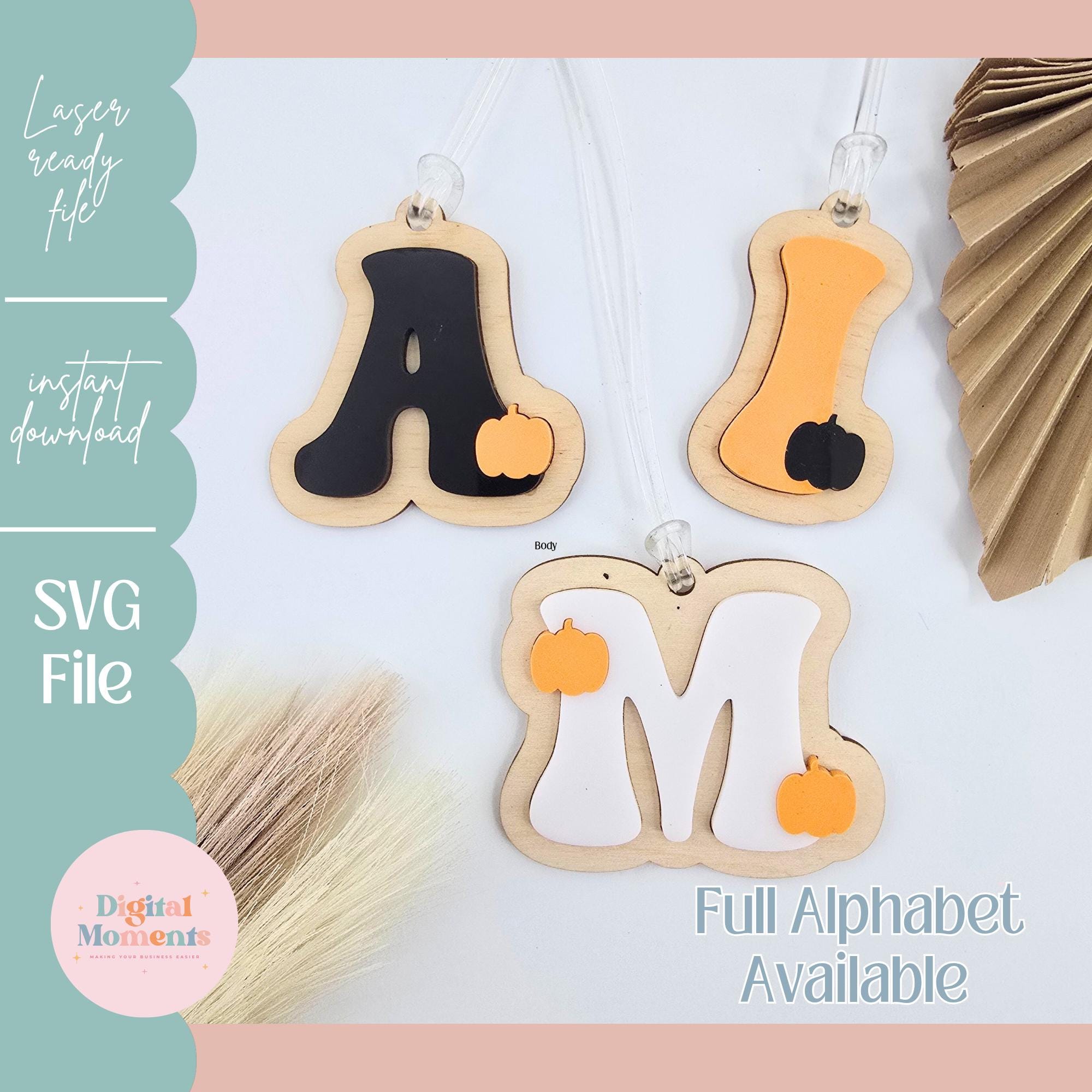 Fall Retro Letter Svg, Fall Retro Letters Tag Svg, Retro Letters Svg ...