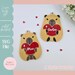 Capybara Name Tag Svg, Capybara Valentine's Day Tag Svg, Capibara Svg ...