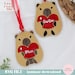 Capybara Name Tag Svg, Capybara Valentine's Day Tag Svg, Capibara Svg ...