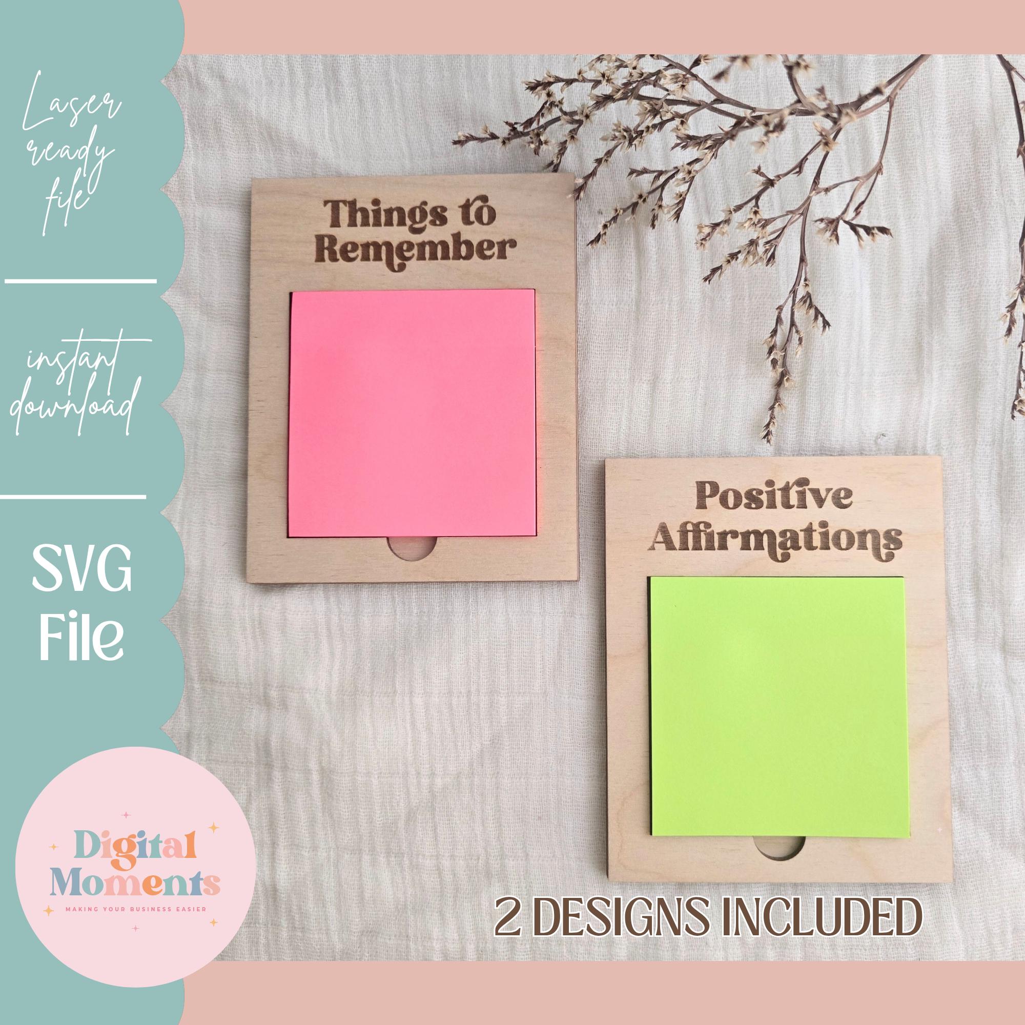 Positive Post It Holder Svg, Teacher Post It Holder Svg, Post It Holder ...