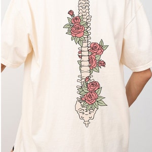 Skeleton Spine T-shirt, Anatomy Shirt, Punk Grunge Tee, Elder Emo ...