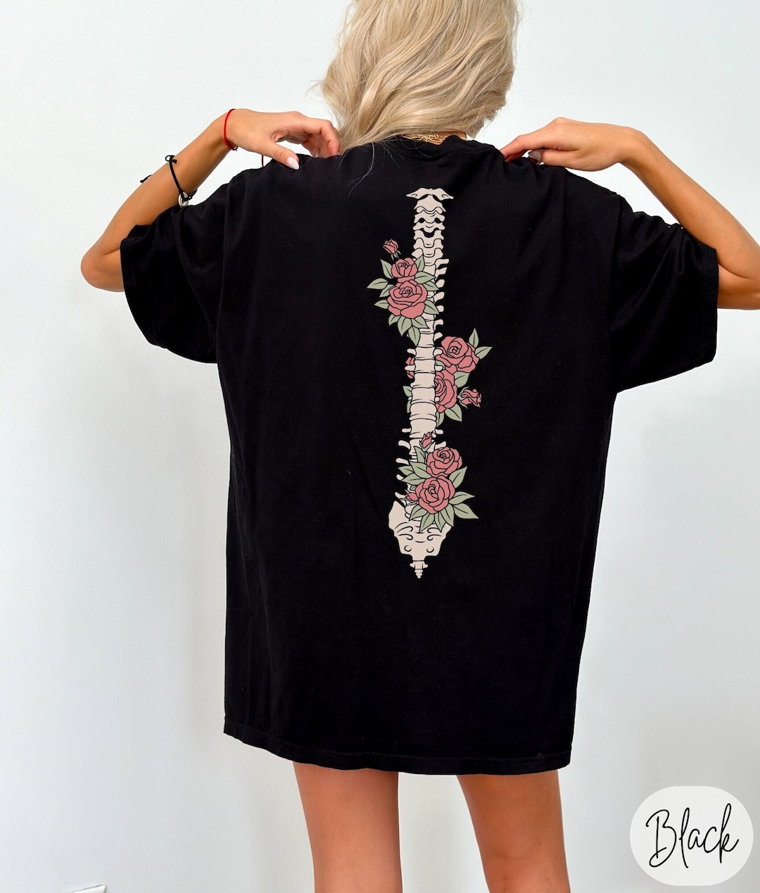 Skeleton Spine T-shirt, Anatomy Shirt, Punk Grunge Tee, Elder Emo ...