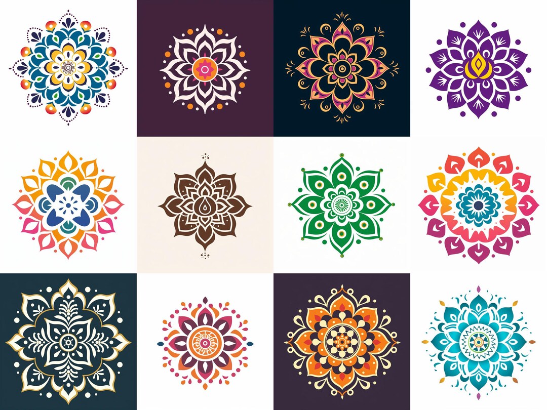 600 Colorful Mandala SVG Bundle Designs - Etsy