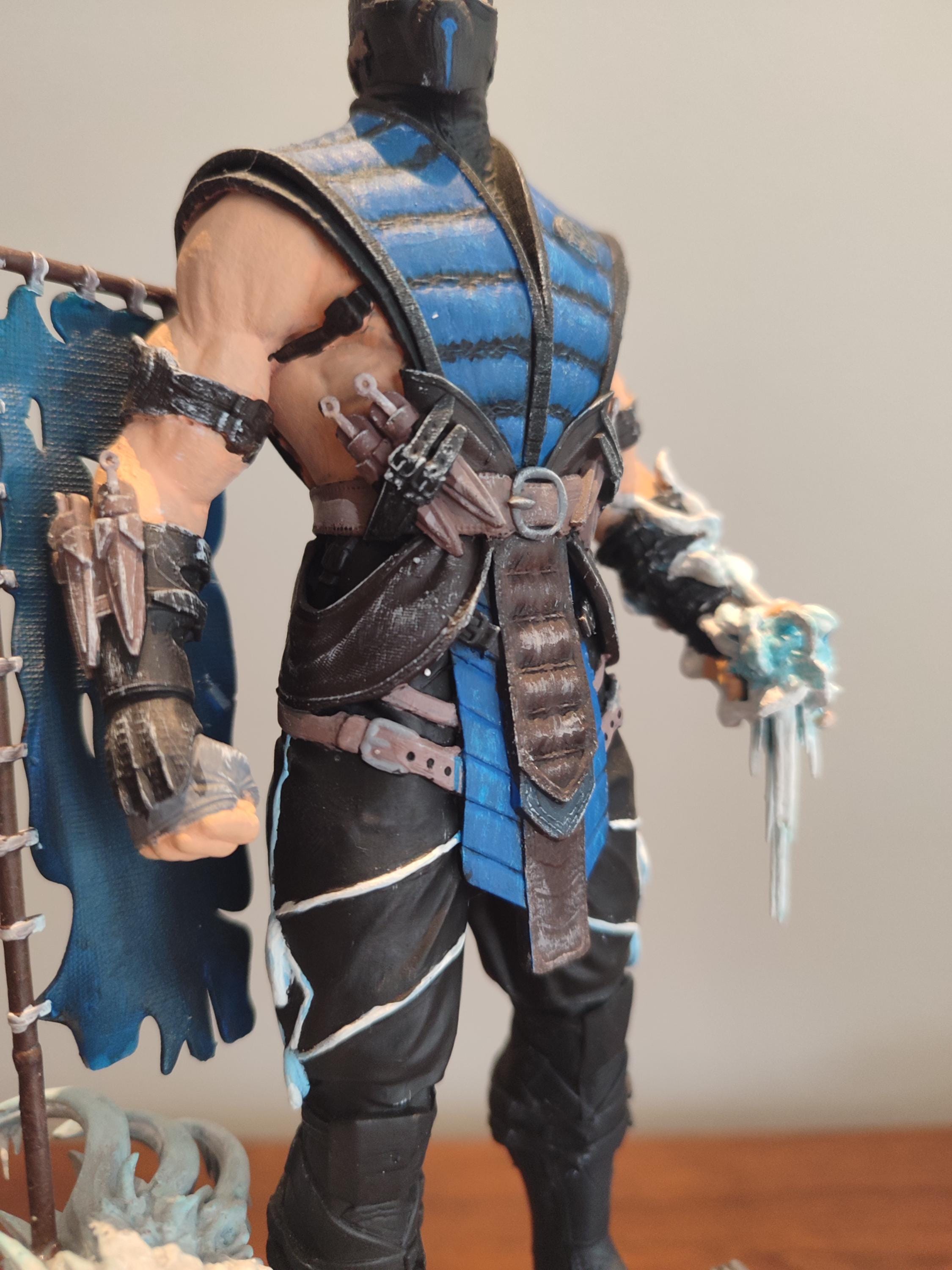 Sub Zero 3D Printed Action Figure, Mortal Kombat Collectible Statue for ...