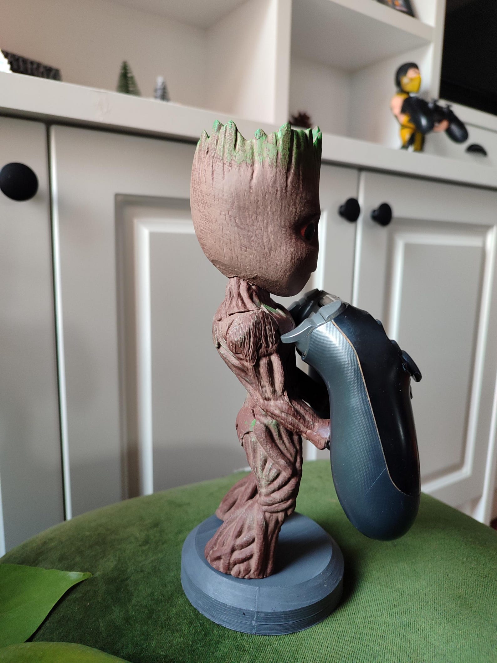 3D Printed Groot Figure Phone Holder and PS Controller Stand - Unique ...