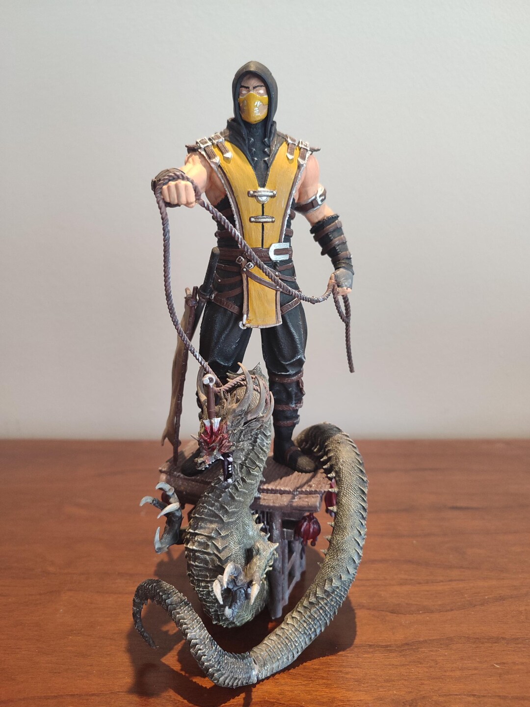Detailed Mortal Kombat Scorpion Figurine, 3D Resin Collectible, Iconic ...