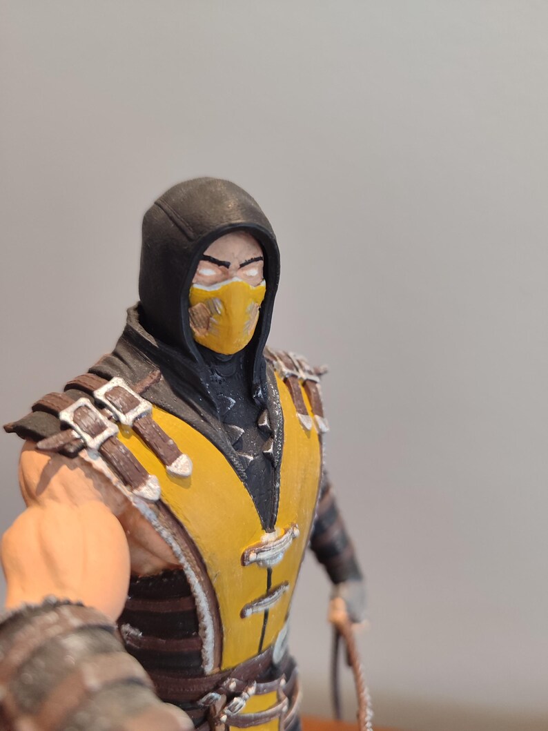 Detailed Mortal Kombat Scorpion Figurine, 3D Resin Collectible, Iconic ...