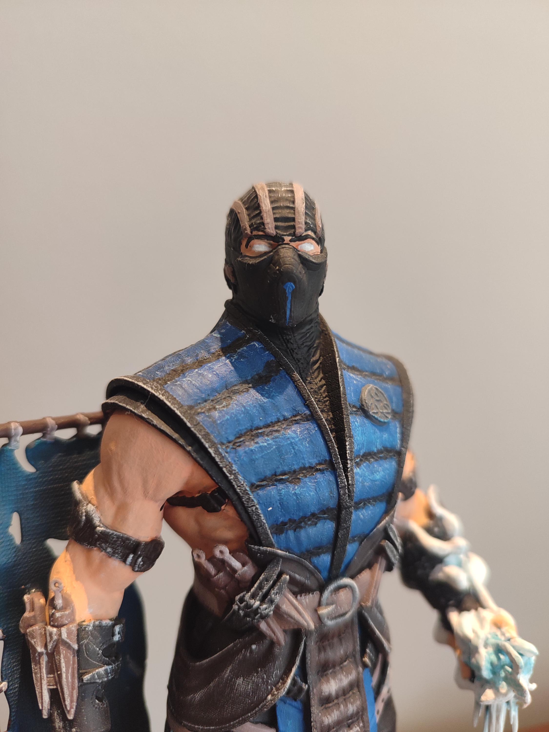 Sub Zero 3D Printed Action Figure, Mortal Kombat Collectible Statue for ...