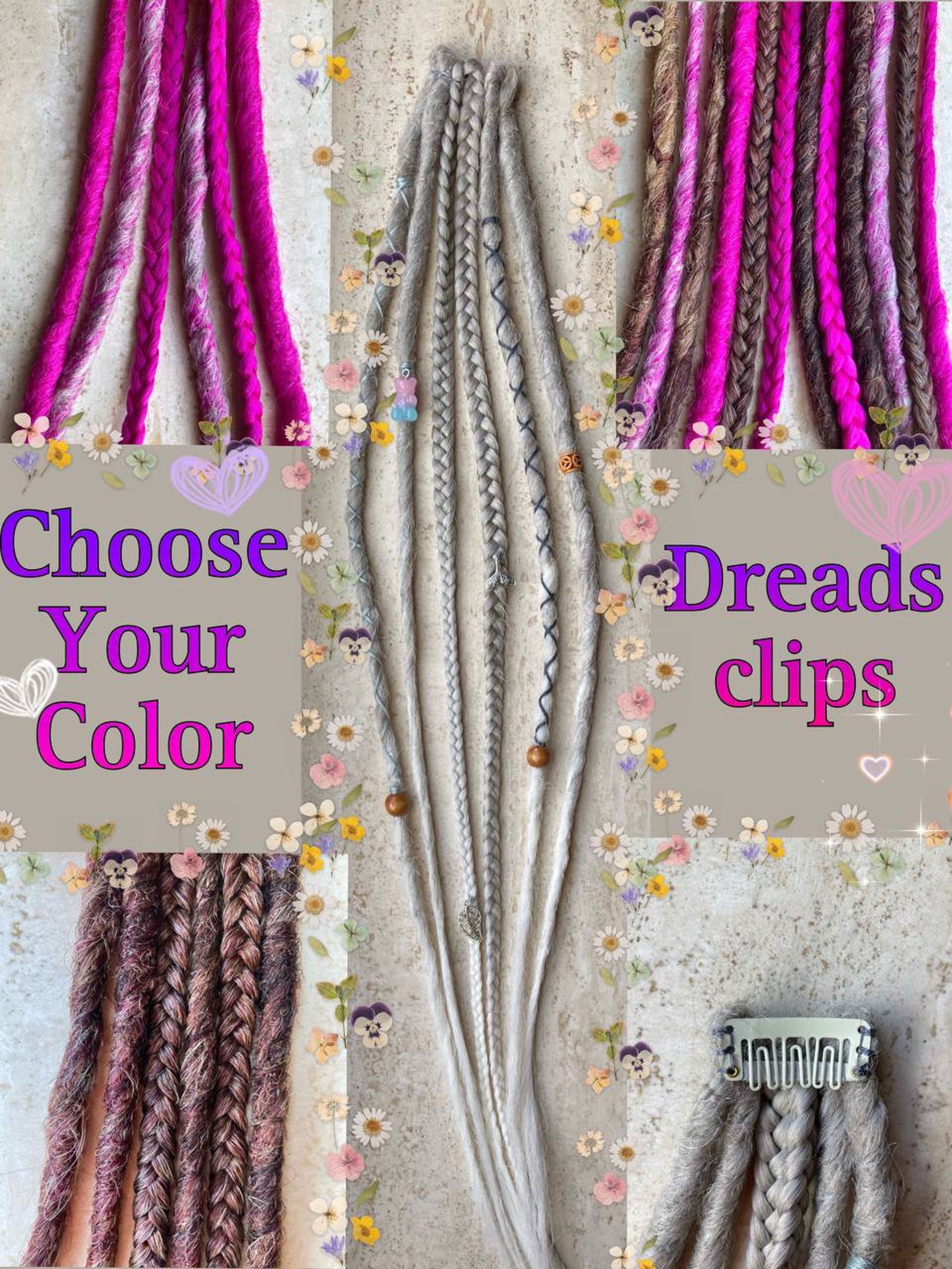 Boho Festival Rave Dreads Dreadlocks Braids Clip-in - Etsy