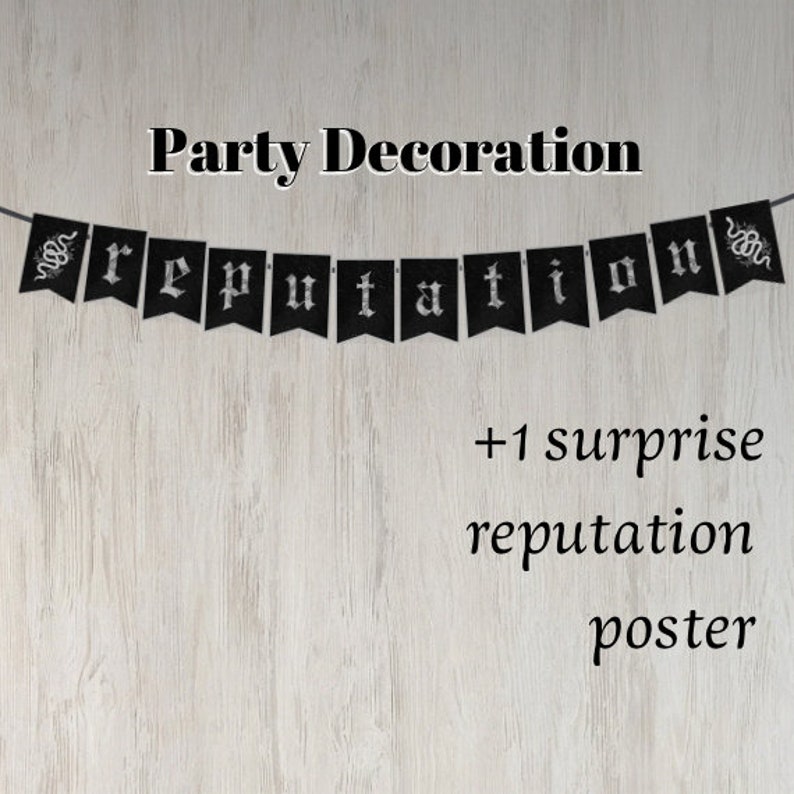 Taylor Swift Poster, Taylor Swift Reputation Party Decor ,swiftie Gift ...