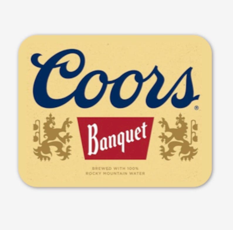 Coors Banquet Beer Sticker | Free Shipping - Etsy