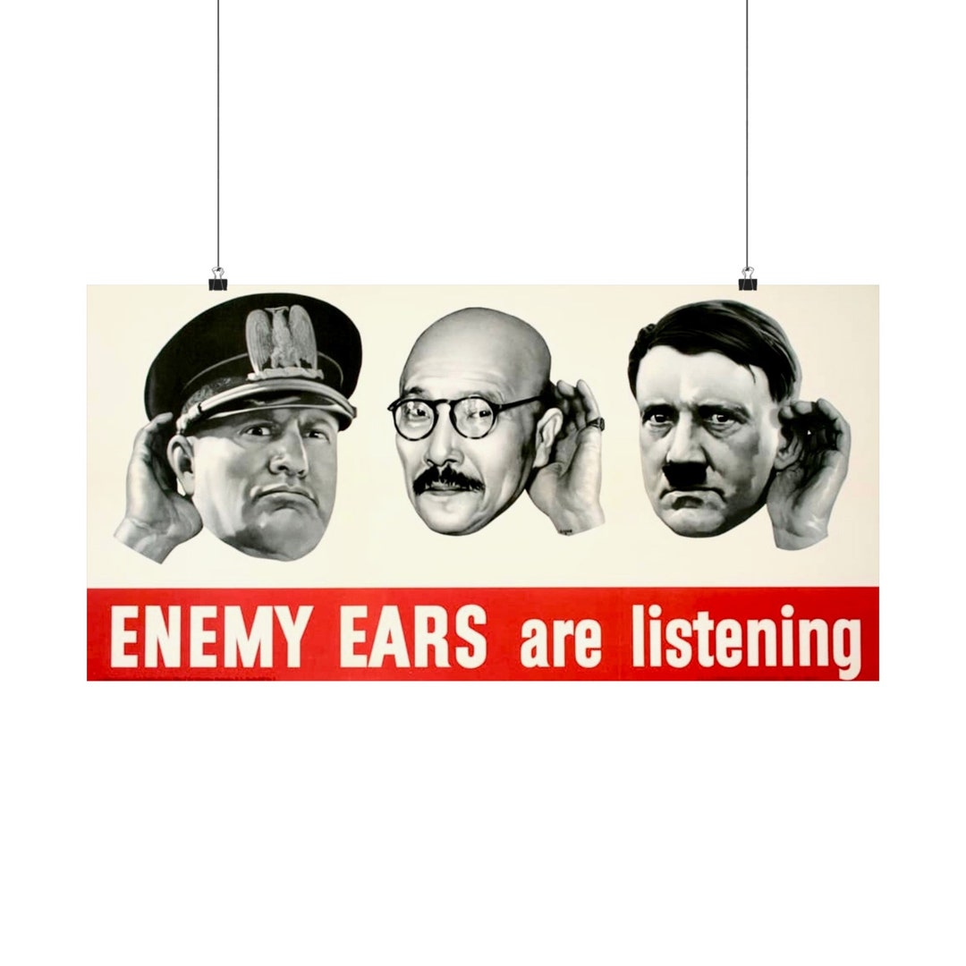 Matte Horizontal Posters Mussolini, Hitler, Hirohito World War 2 U.S ...