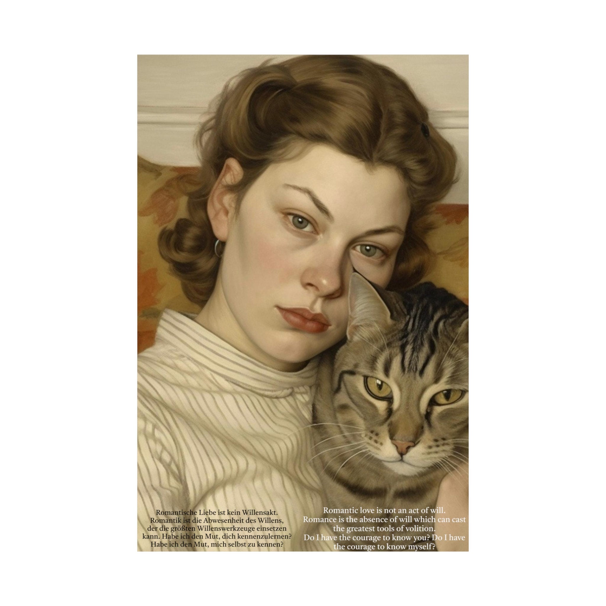 Poster Lucian Freud With Cat Romance is Not Willful Different Price in ...