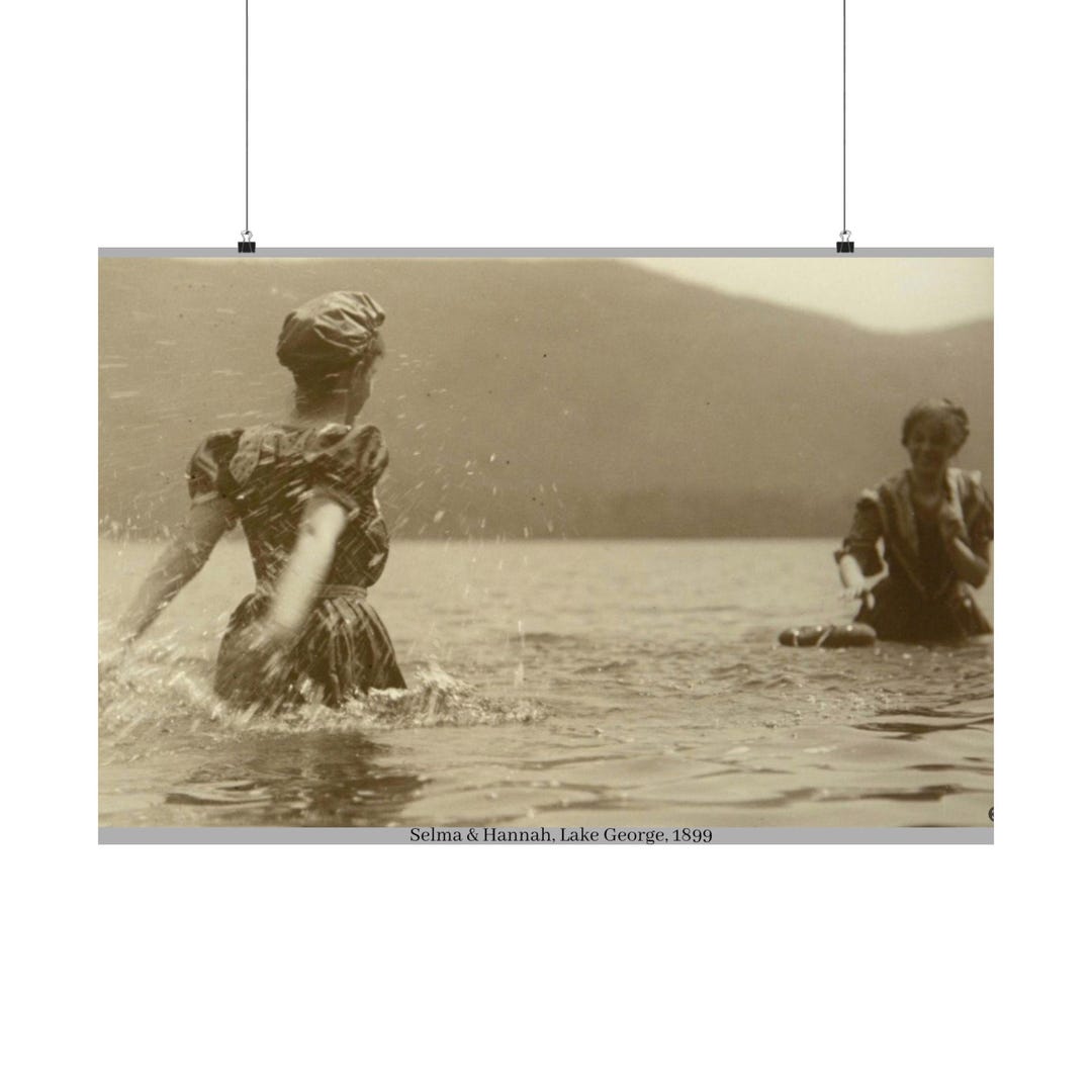 Victorian Bathing Suits Matte Posters, Selma & Hannah at Lake George ...