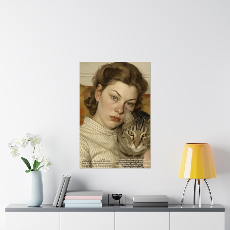 Poster Lucian Freud With Cat Romance is Not Willful Different Price in ...