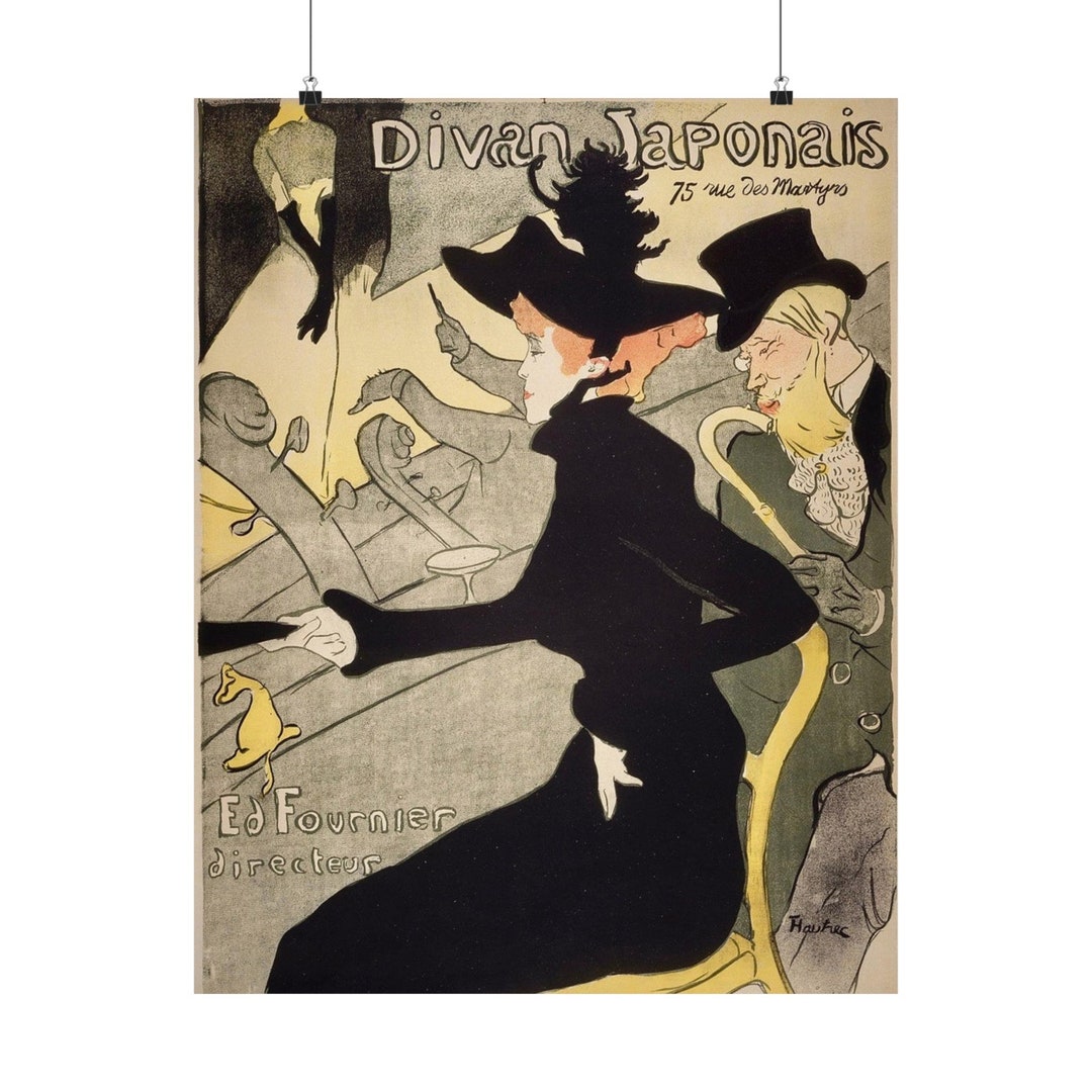 Matte Vertical Posters Toulouse-lautrec Divan Japonais; (1896) Courtesy ...