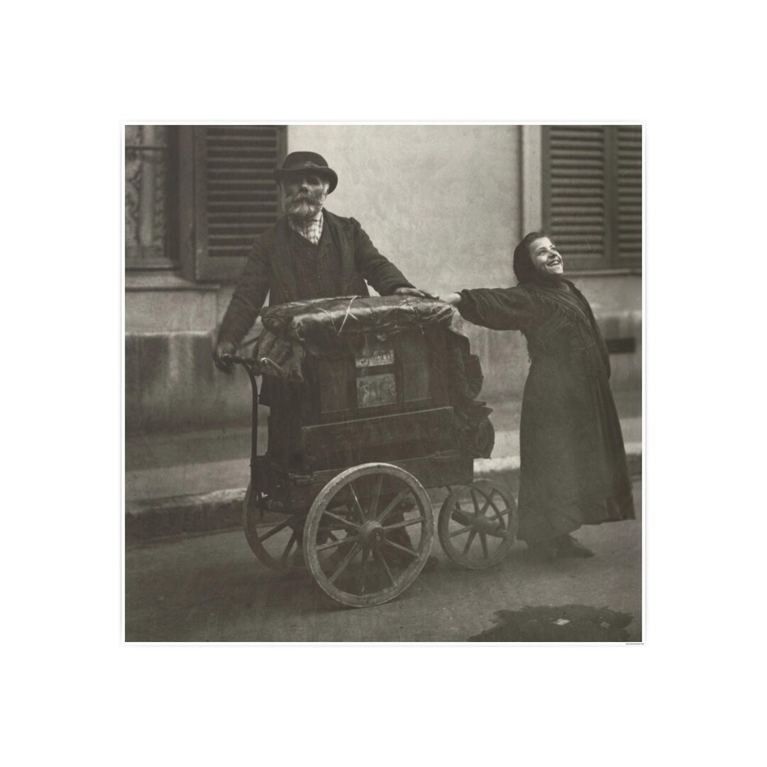 Poster Print, Vintage Photo Art Paper - the Organ Grinder by Eugene ...