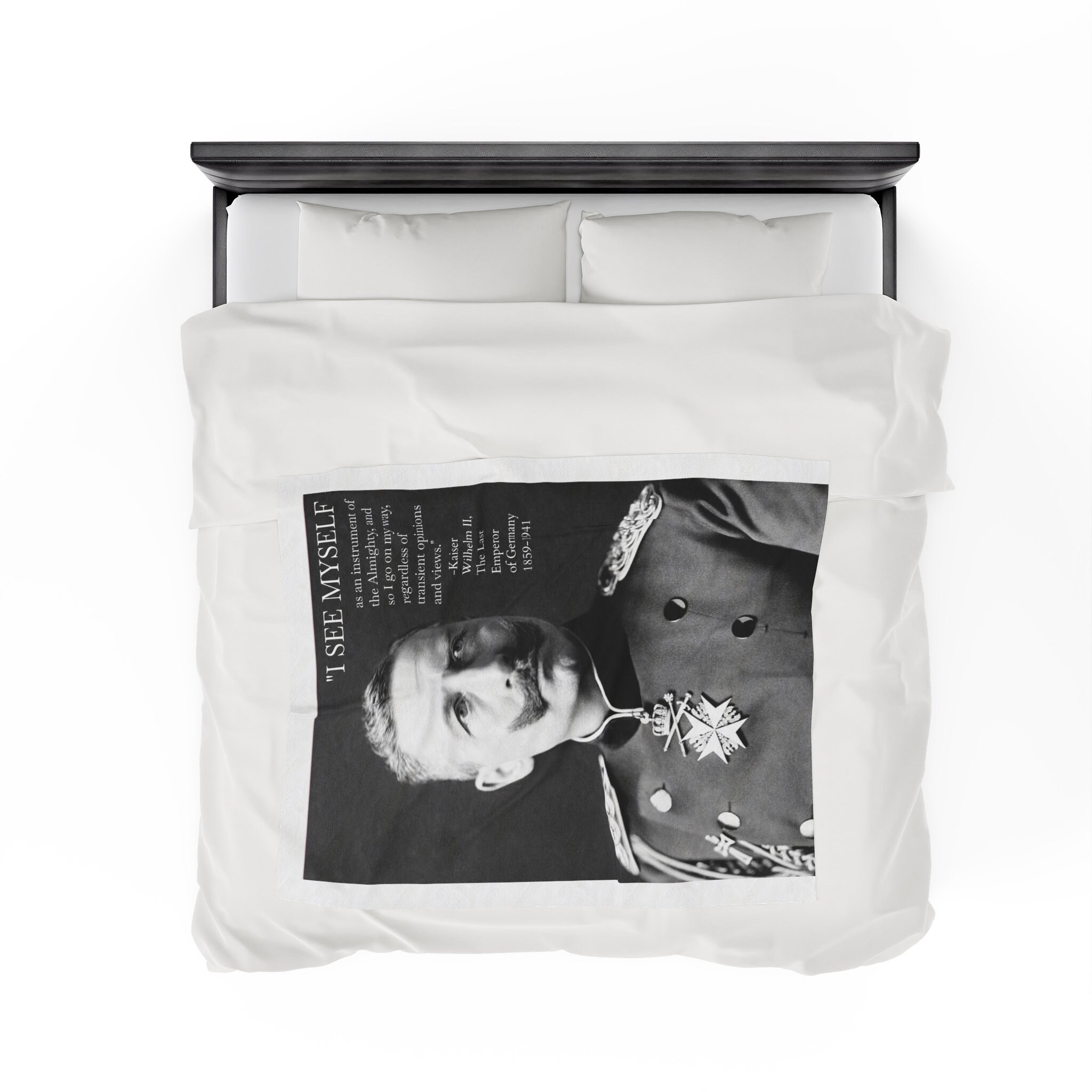 Velveteen Plush Blanket Kaiser Wilhelm II " I See Myself an Instrument ...