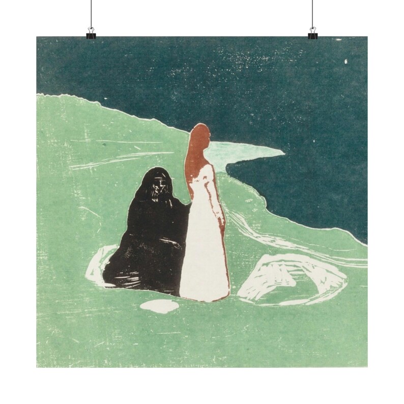 Matte Horizontal Posters Two Women on the Shore, Edvard Munch ...