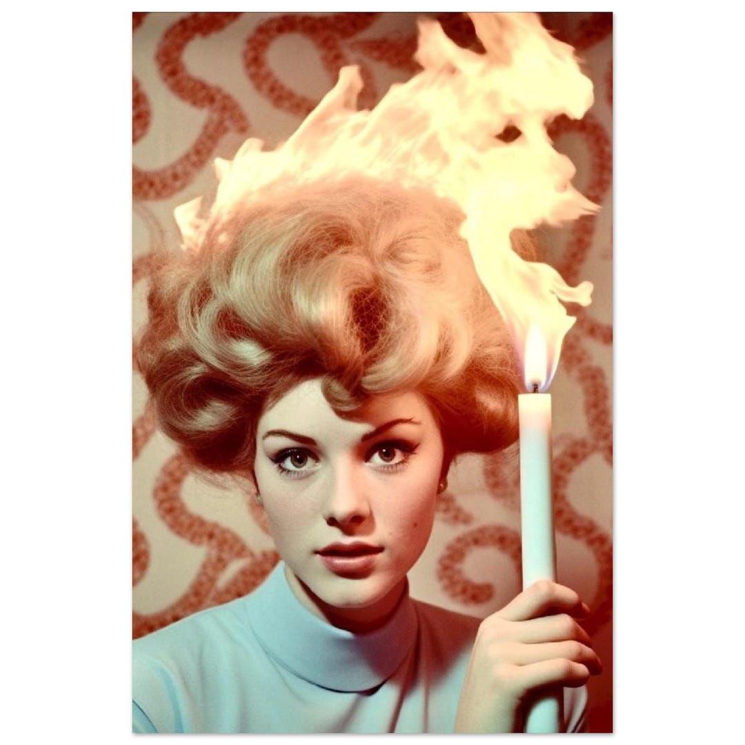 Arson of Bouffants Poster by Nick Palsgraf – 24x36 Inches, Vibrant Semi ...