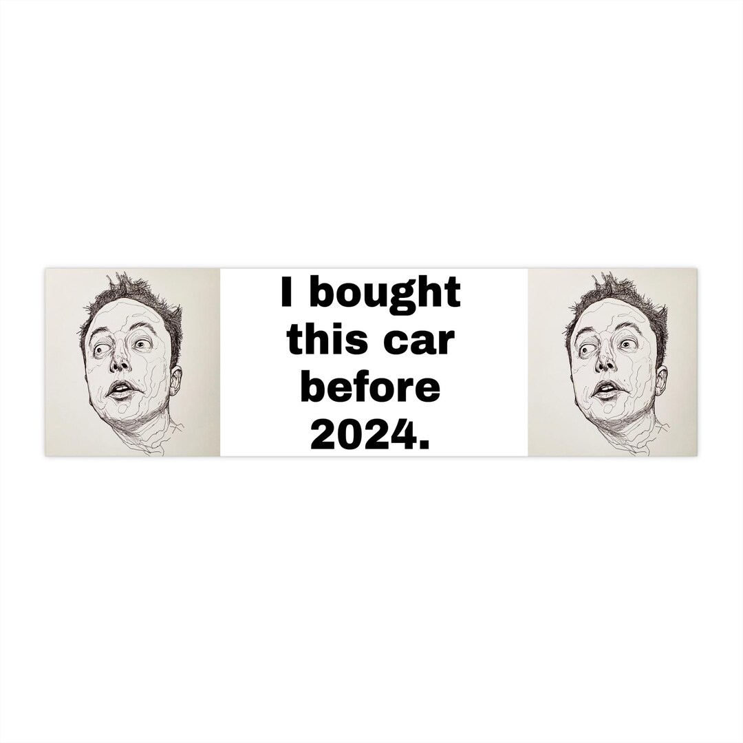 Elon Musk Electric Car Bumper Stickers, EV Owner Gift, Future Car ...