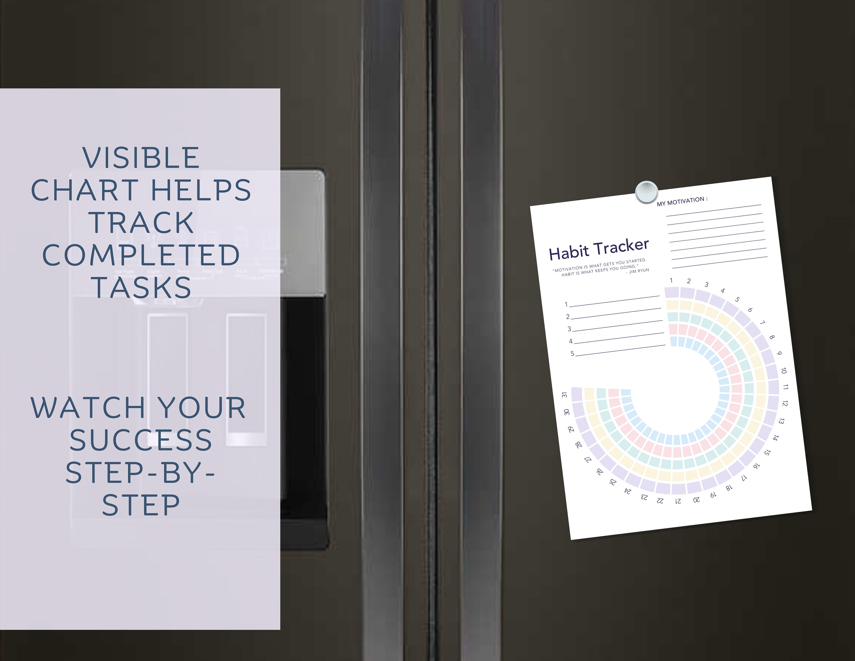 Habit Tracker Printable Monthly Habit Tracker Habit Journal Habit ...