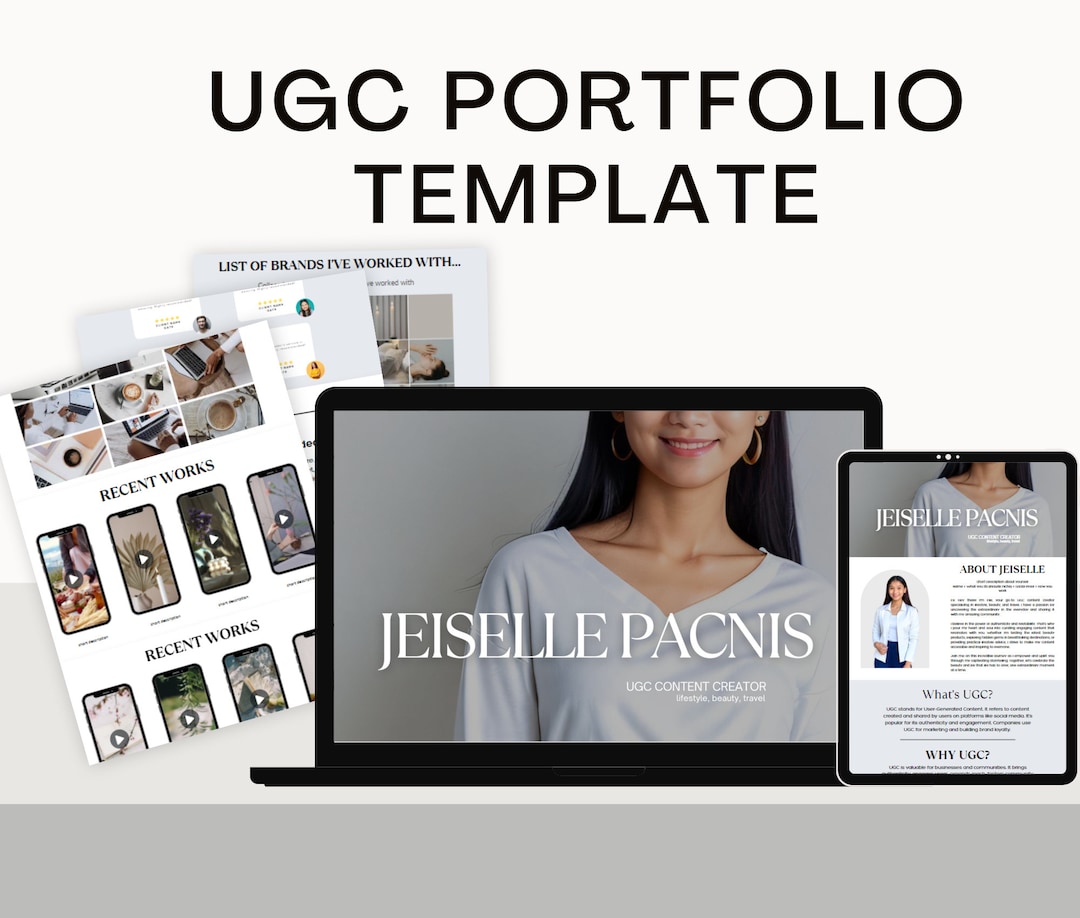 11 Pages UGC Portfolio Template | Minimal UGC Portfolio Design | UGC ...