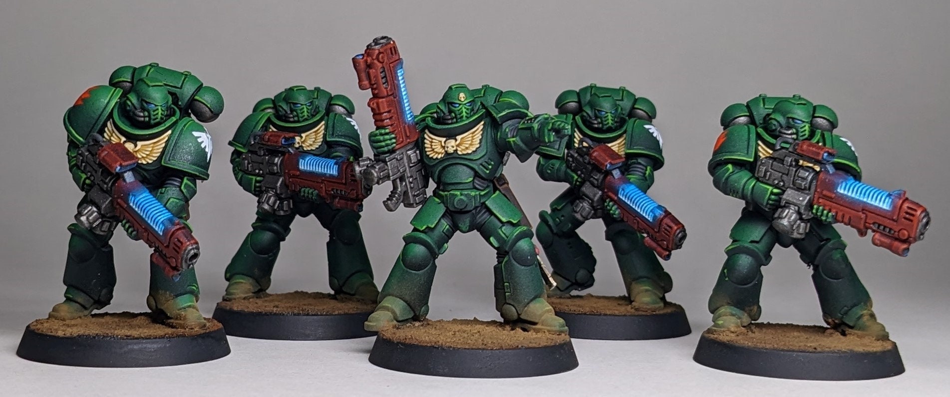5 Custom Painted commission Hellblaster Primaris Marine Games Workshop ...