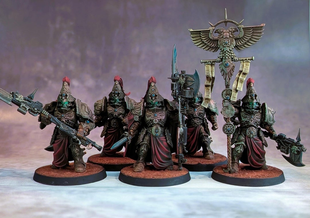 Commission - 5x Painted Grimdark Custodian Wardens Adeptus Custodes ...