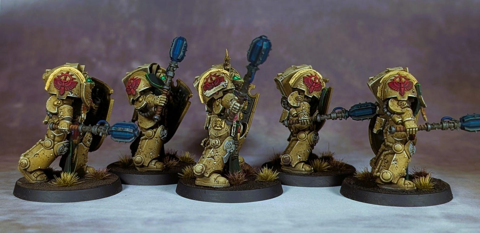 Commission - 5 Painted Grimdark Deathwing Knight Assault Terminators ...