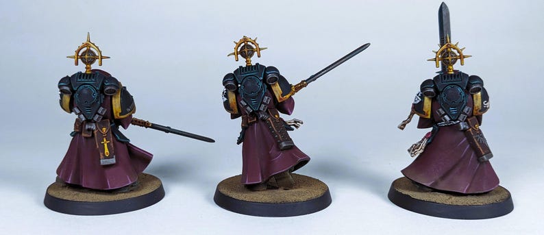 Commission - 3x Painted Dark Angels Inner Circle Companions Space ...
