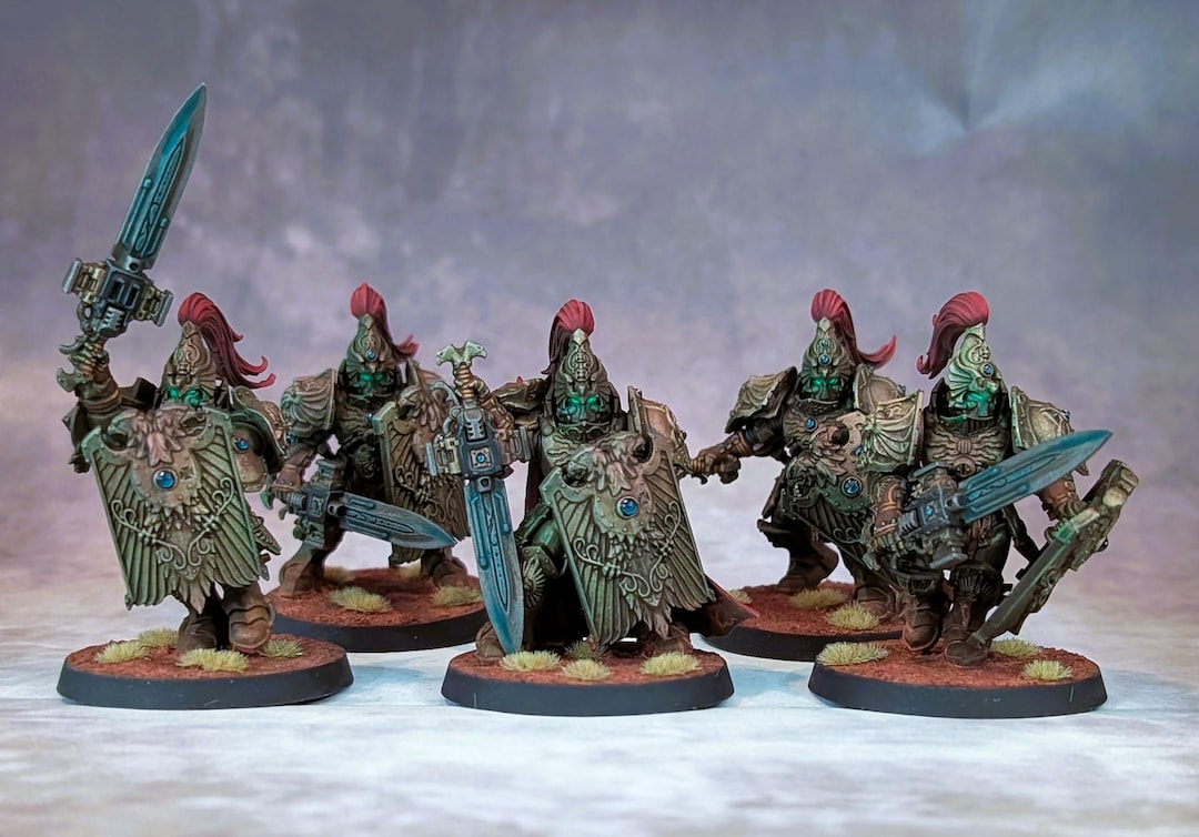 Commission - 5x Painted Grimdark Custodian Guard Adeptus Custodes Games ...