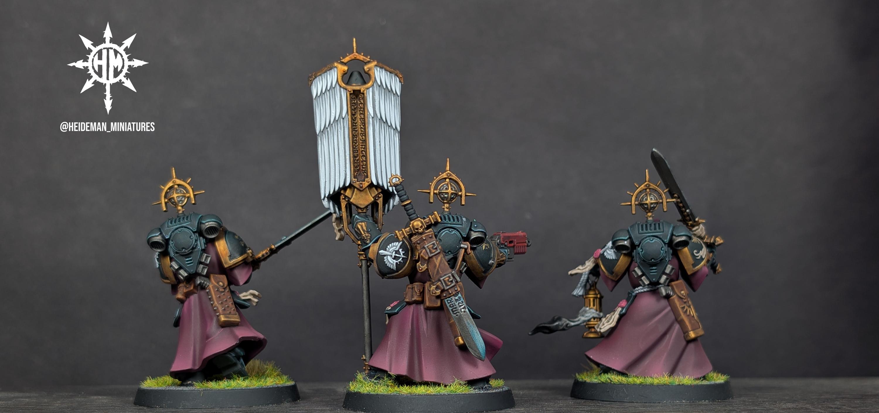 Commission - 3x Painted Dark Angels Inner Circle Companions Space ...