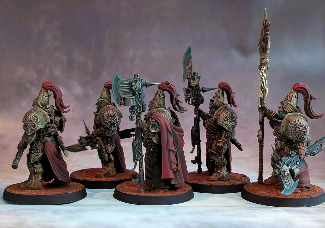 Commission - 5x Painted Grimdark Custodian Wardens Adeptus Custodes ...